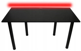 Počítačový herní stůl BIG B2 s LED, 160x73-76x80, černá/černé nohy