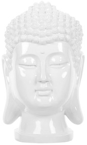 Dekorativní bílá figurka 41 cm BUDDHA Beliani
