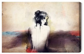 Obraz Abstraktní Ženský Portrét Nedostatek Nedostatek Plátno Canvas 100x70