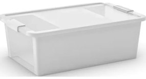 Plastový úložný box KETER Bi Box M s víkem 26l, bílý