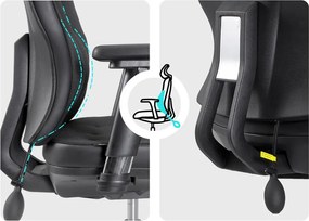 Ergonomická kancelářská židle MOSH Elite H – černá