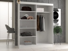 Šatní skříň se 2 zrcadly IGA 160 cm dub sonoma