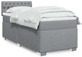 Box spring postel s matrací světle šedá 80 x 200 cm textil 3285722