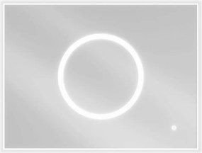 Mexen Koga podsvícené koupelnové zrcadlo 80 x 60 cm, LED 6000K, proti mlze - 9821-080-060-611-00