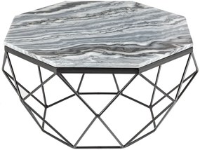 Moebel Living Šedý mramorový konferenční stolek Centurio 69 cm