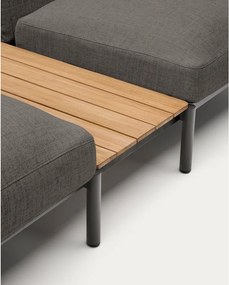 Tmavě šedá čalouněná zahradní pohovka (levý roh) Sorells – Kave Home