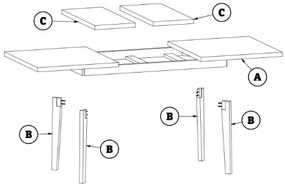 Rozkládací jídelní stůl EDMONDO Halmar