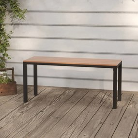 Zahradní lavice 110 cm ocel a WPC hnědá a černá 317142