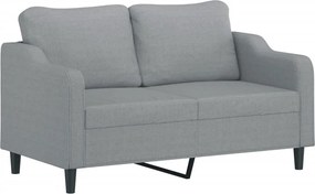 3dílná sedací souprava s poduškami světle šedá textil 3201810