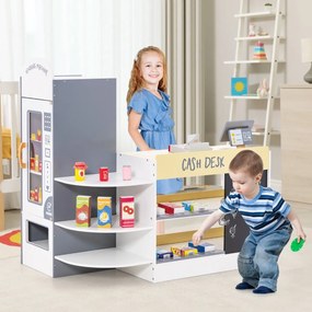 Costway Dětský supermarketový herní set s pokladnou a POS automatem a prodejním