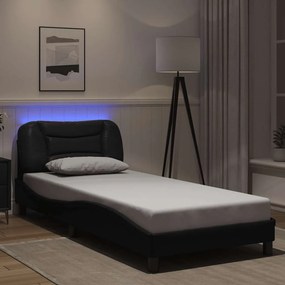 Rám postele s LED bez matrace Hvar černý 80 x 200 cm 3213892