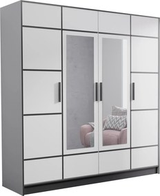 Szafa otwierana Roj4D - 206,4x205x39 cm bílý