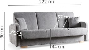 Sedací sestava LAOSA | 3+1 | rozkládací + úložný prostor | matana 19 hnědá