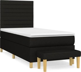 Box spring postel s matrací černá 80 x 200 cm textil 3137191