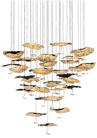 Catellani & Smith designová závěsná svítidla Gold Moon Chandelier