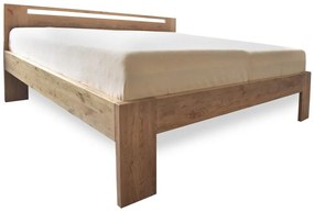 Oak´s Dubová postel Corso 4 cm masiv, rustik moření - 200x200 cm