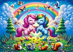 ART PUZZLE 35037 Puzzle Jednorožci s duhou / 25 dílků / od 3 let