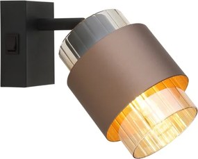 Globo 15560-1C - Nástěnné bodové svítidlo MILLEY 1xE27/40W/230V černá/bronzová