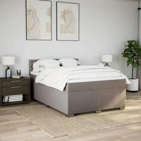 Box spring postel s matrací taupe 140x190 cm textil 3285901