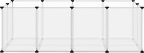 Klec pro malá zvířata průhledná 144 x 74 x 46,5 cm PP a ocel 340572