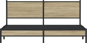 Kovový rám postele bez matrace dub sonoma 180 x 200 cm 3301391
