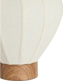 Krémová kovová stolní lampa s textilním stínidlem (výška 36 cm) Kyzo – Light &amp; Living