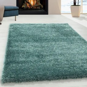 Vopi | Kusový koberec Brilliant shaggy 4200 aqua - 80 x 250 cm