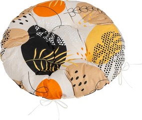 Bellatex Sedák Adéla prošívaný kulatý Oranžová 40 cm, (průměr)