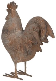 Dekorace hnědého kohouta – 19x9x24 cm