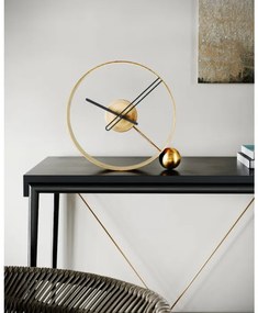 Designové stolní hodiny Endless antik gold/black 32cm