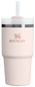 Světle růžová termoska s brčkem z nerezové oceli 600 ml Quencher H2.0 FlowState Tumbler Rose Quartz – Stanley