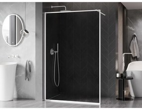 Mexen, Mexen Kioto-XF sprchová stěna s rámem 60 x 202 cm, grafit 10 mm, bílá - 800-060-104-20-40-X