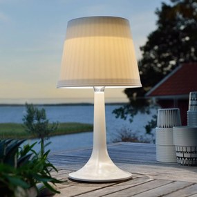 Bílá LED solární stolní lampa Assisi Sitra