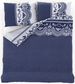 Bavlněné povlečení DELUX CANZONE modré - 1x 140/200, 1x 70/90cm