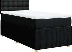 Box spring postel s matrací černá 100 x 200 cm textil 3287383