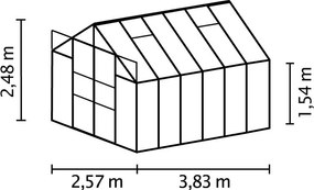 LANIT PLAST, s.r.o. skleník VITAVIA URANUS 9900 PC 6 mm černý LG3571