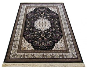 Černý vzorovaný vintage koberec do obýváku Šířka: 200 cm | Délka: 290 cm