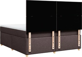 Box spring postel s matrací tmavě hnědá 180x200 cm textil 3291355