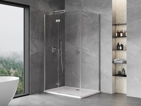 Mexen, Mexen Mist HT sklápěcí sprchový kout levý 105 x 80 cm, průhledný, chrom - 8A5T-105-080-01-00-L