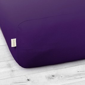 Jersey prostěradlo tmavě fialové na výšku matrace do 20 cm Velikost: 60 x 120