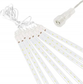 LED rampouchy 8ks - 3m, 144LED, IP44, teplá bílá