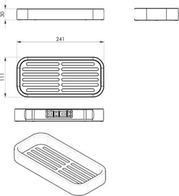 Gedy, SMART police, 241x30x111mm, černá matná, 321814