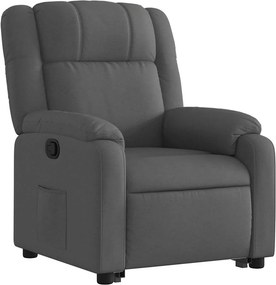 Zvedací polohovací křeslo tmavě šedé textil 3205203
