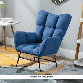 Designové houpací křeslo, patchwork šedá / béžová, KEMARO