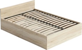 Jednolůžková postel Trento 120x200 se zvedacím roštem dub Sonoma