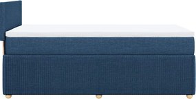 Box spring postel s matrací modrá 100 x 200 cm textil 3289666