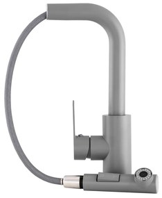 Gamma Side 2, stojánková dřezová baterie s výsuvným výtokem h-300, šedá, GMA-BSE2-GPG