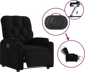 Elektrické polohovací křeslo černé textil 3204688