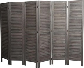 Paraván HWC-G30 - 170 × 240 cm - šedohnědá