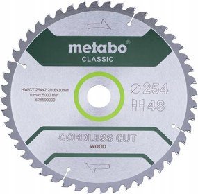 Metabo Kotoučová Pila Hw/ct 254x30x48z Cordless Cut Wood Classic